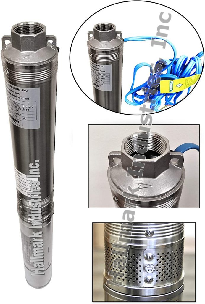 Hallmark Industries Deep Well Submersible Pump, 1/2HP, 4″ – The Motor Pump Hub